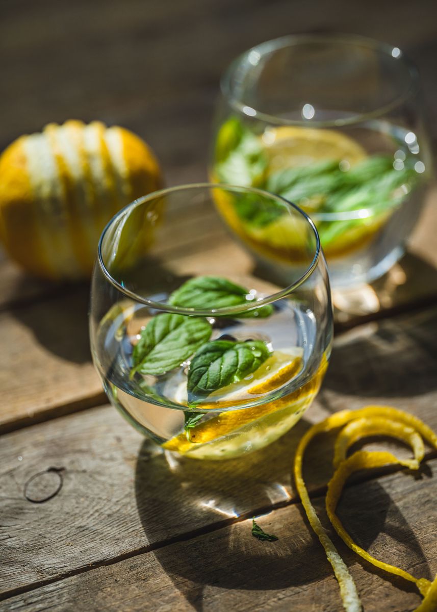 'Sunny drinks' Poster, picture, metal print, paint by Malwina Lewinska ...