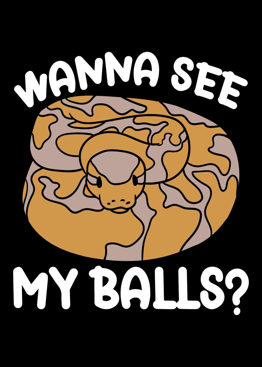 'Ball Python Snake' Poster, picture, metal print, paint by ...