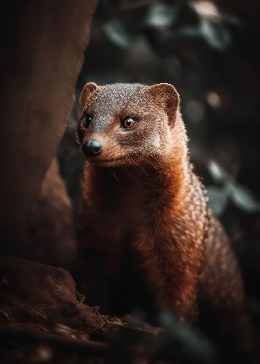 'Fierce mongoose' Poster by Zooscape Wildlife | Displate