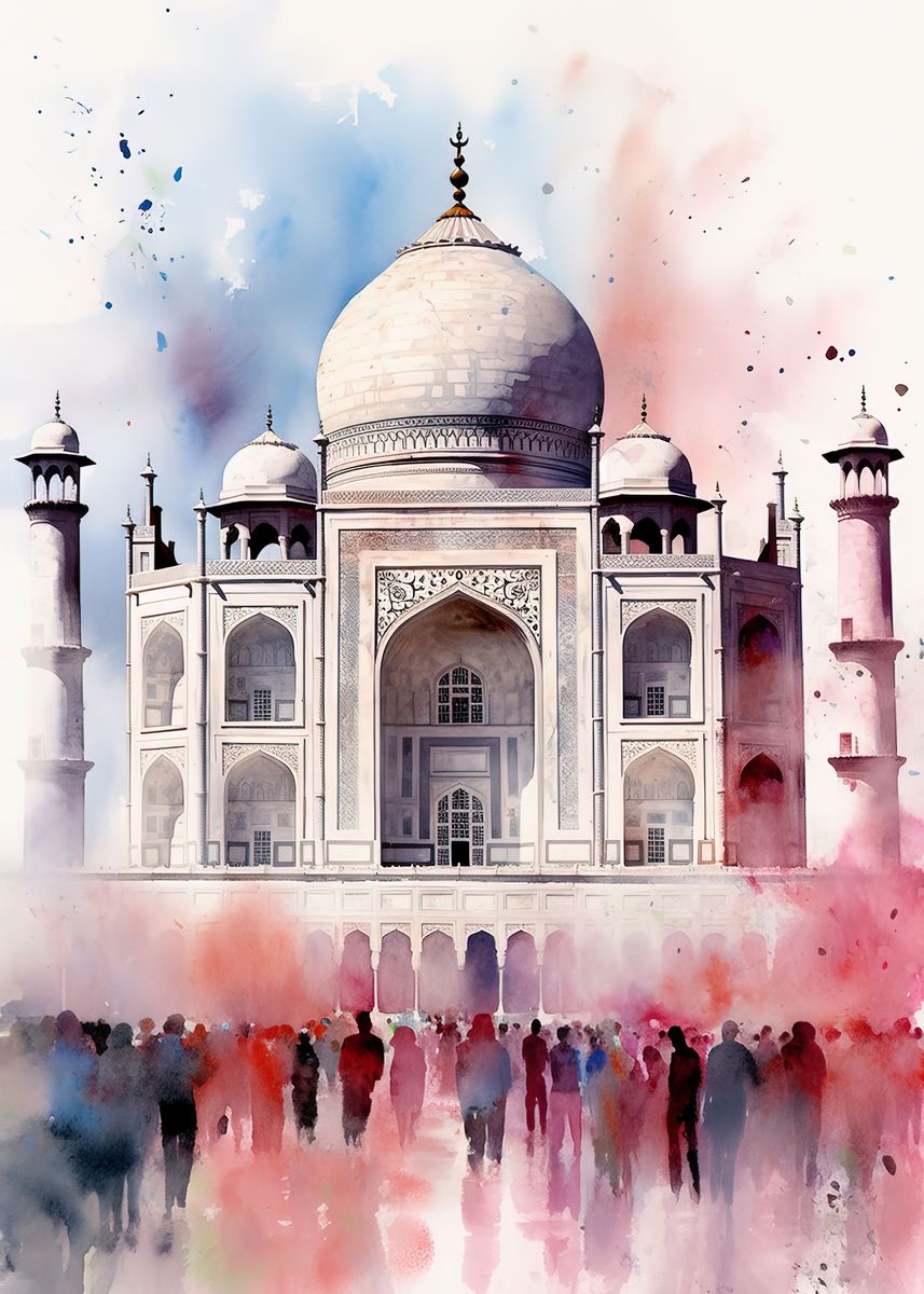 'Taj Mahal India' Poster, picture, metal print, paint by Ben Krefta ...