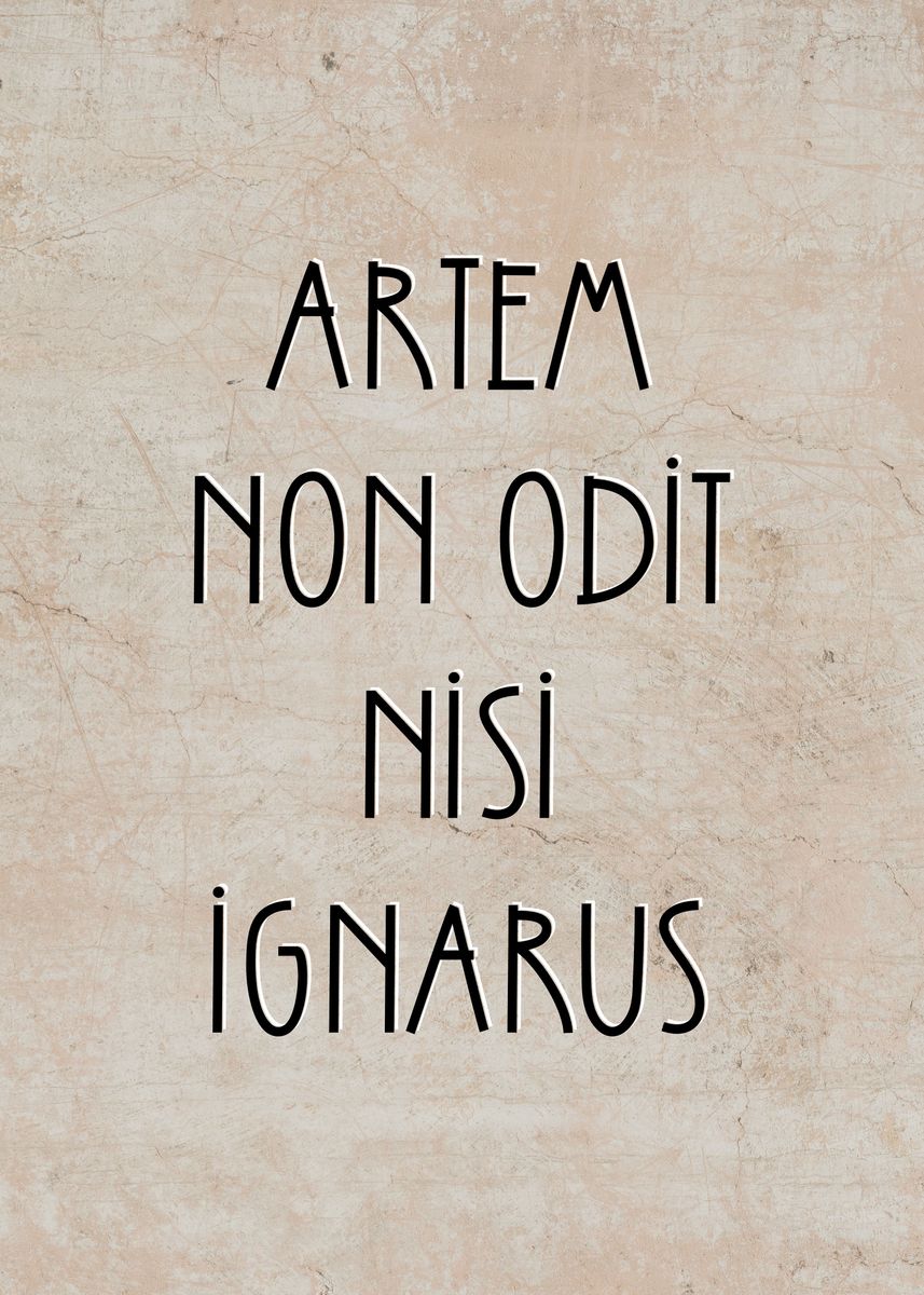 'Latin Quote Art Lovers' Poster, picture, metal print, paint by Jovana ...