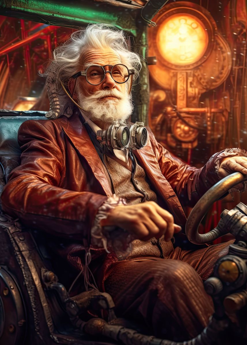 'Steampunk Driver Samuel' Poster, picture, metal print, paint by NAMA ...