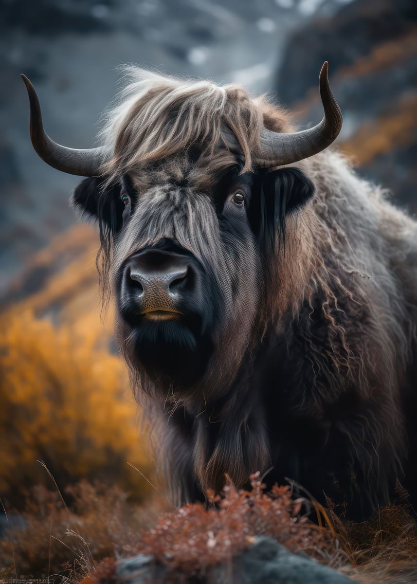 'Magnificent yak' Poster, picture, metal print, paint by Zooscape ...