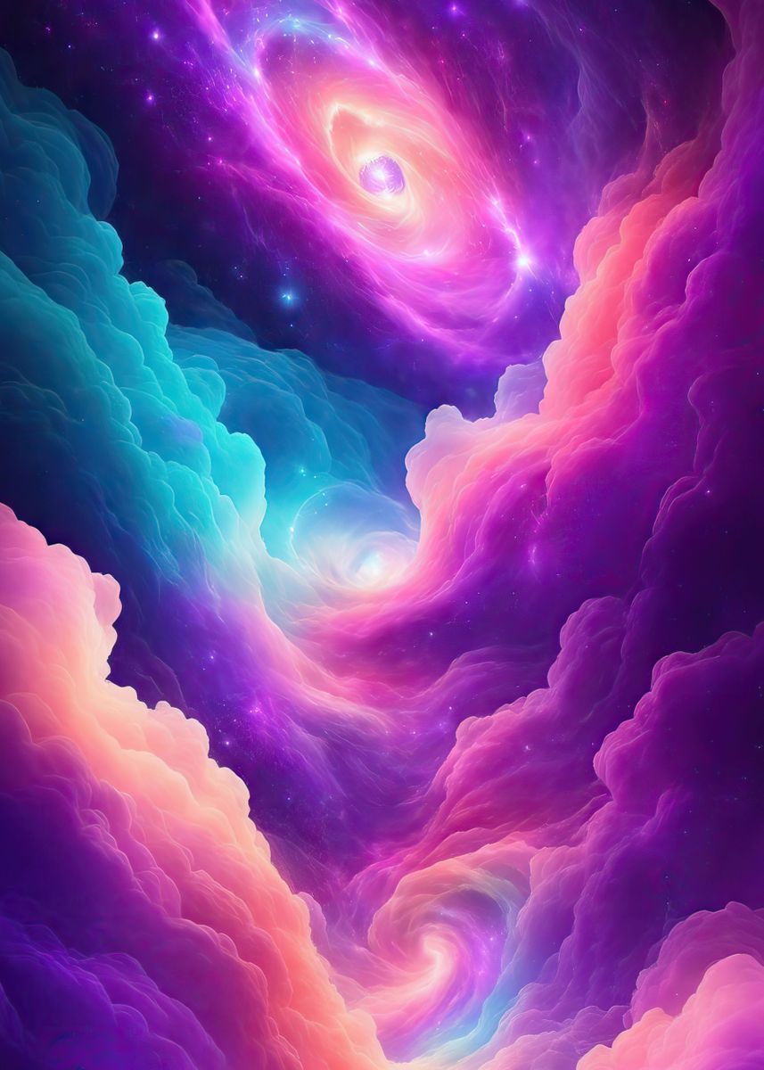 'Nebula Whispers' Poster, picture, metal print, paint by Roberto ...