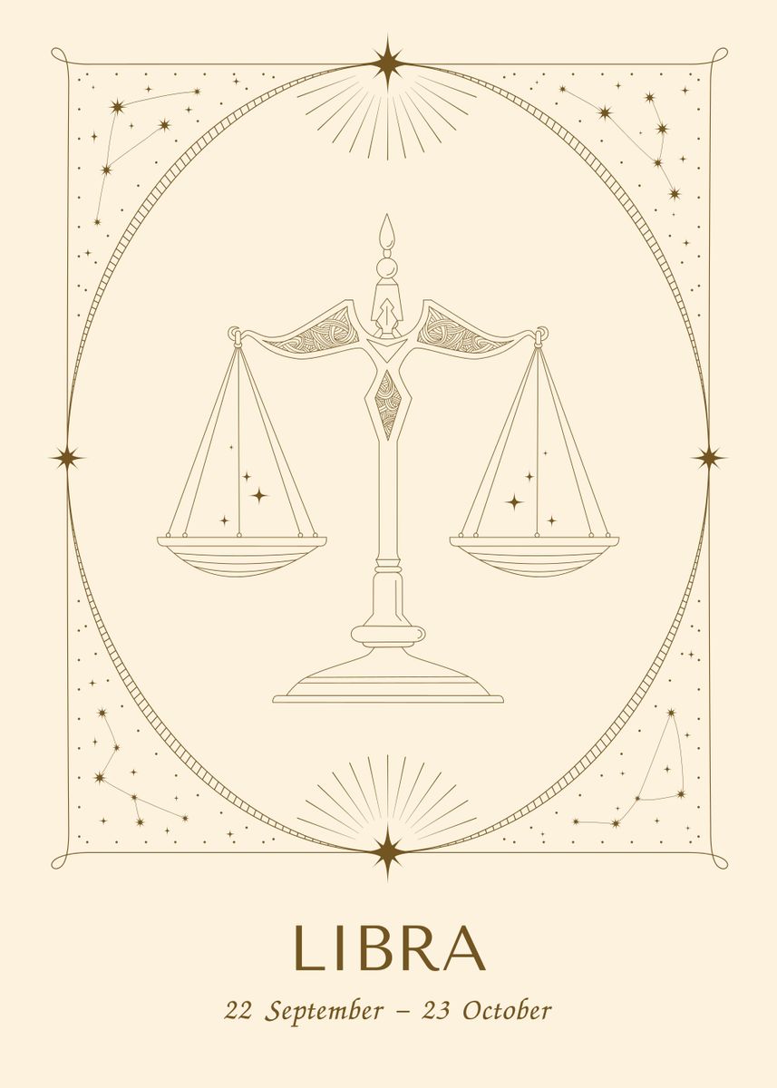 'Zodiac Sign Libra' Poster, picture, metal print, paint by ...