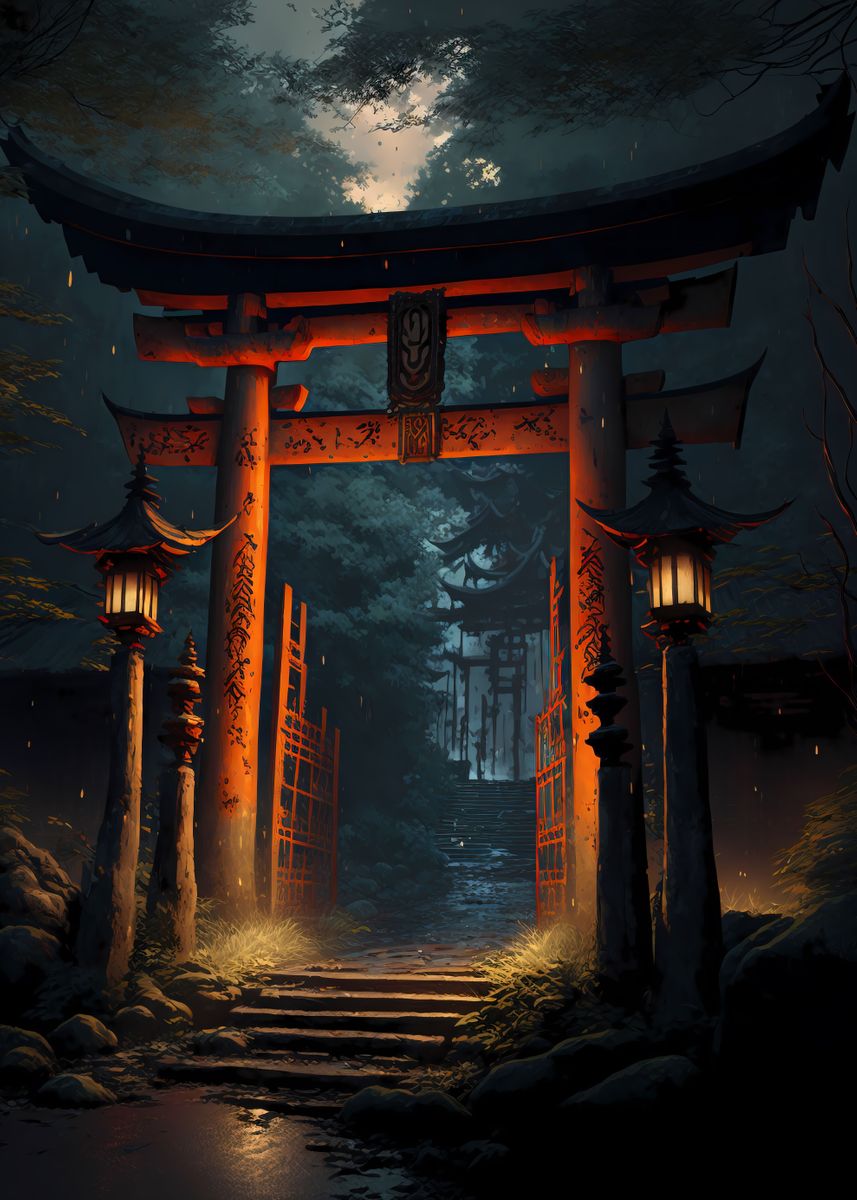 'Japan Torii Gate' Poster, picture, metal print, paint by Creative Ys ...