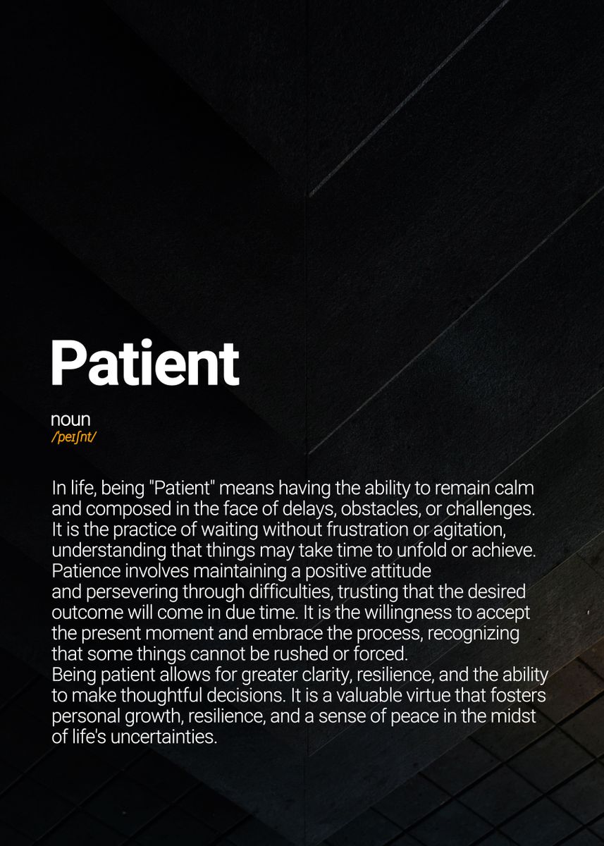 'Patient' Poster, picture, metal print, paint by Mr Penguin | Displate