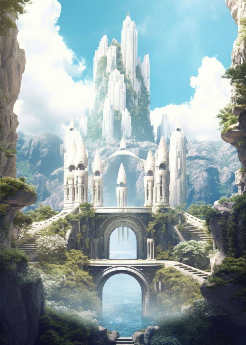 'Spires of Ascendancy' Poster by JON HUGHES | Displate