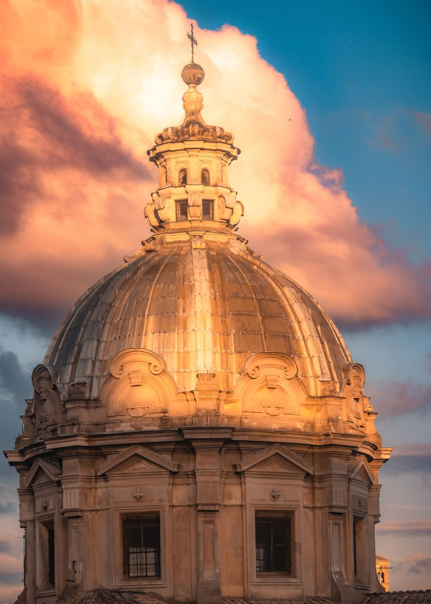 'Sunset Roman Basilica' Poster, picture, metal print, paint by Vardi ...