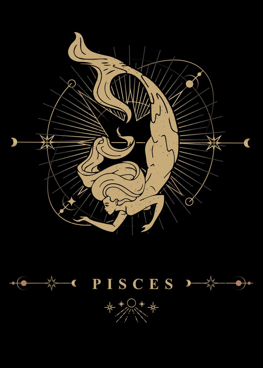 'Pisces zodiac sign' Poster by Chris Feil | Displate
