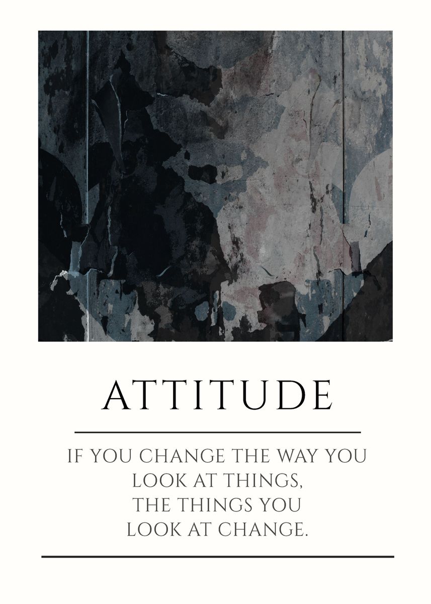 'Attitude Motivational' Poster, picture, metal print, paint by Lucky ...