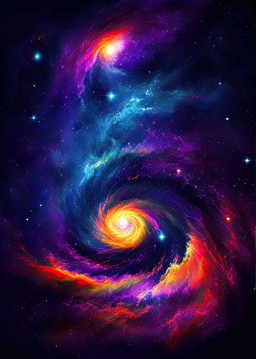 'Milky Way Galaxy Space' Poster, picture, metal print, paint by Juka ...