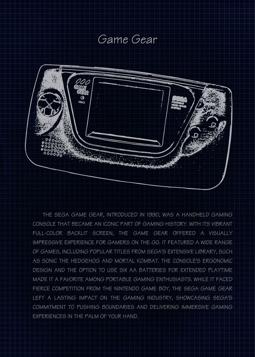 'Game Gear' Poster, picture, metal print, paint by Naui Art | Displate