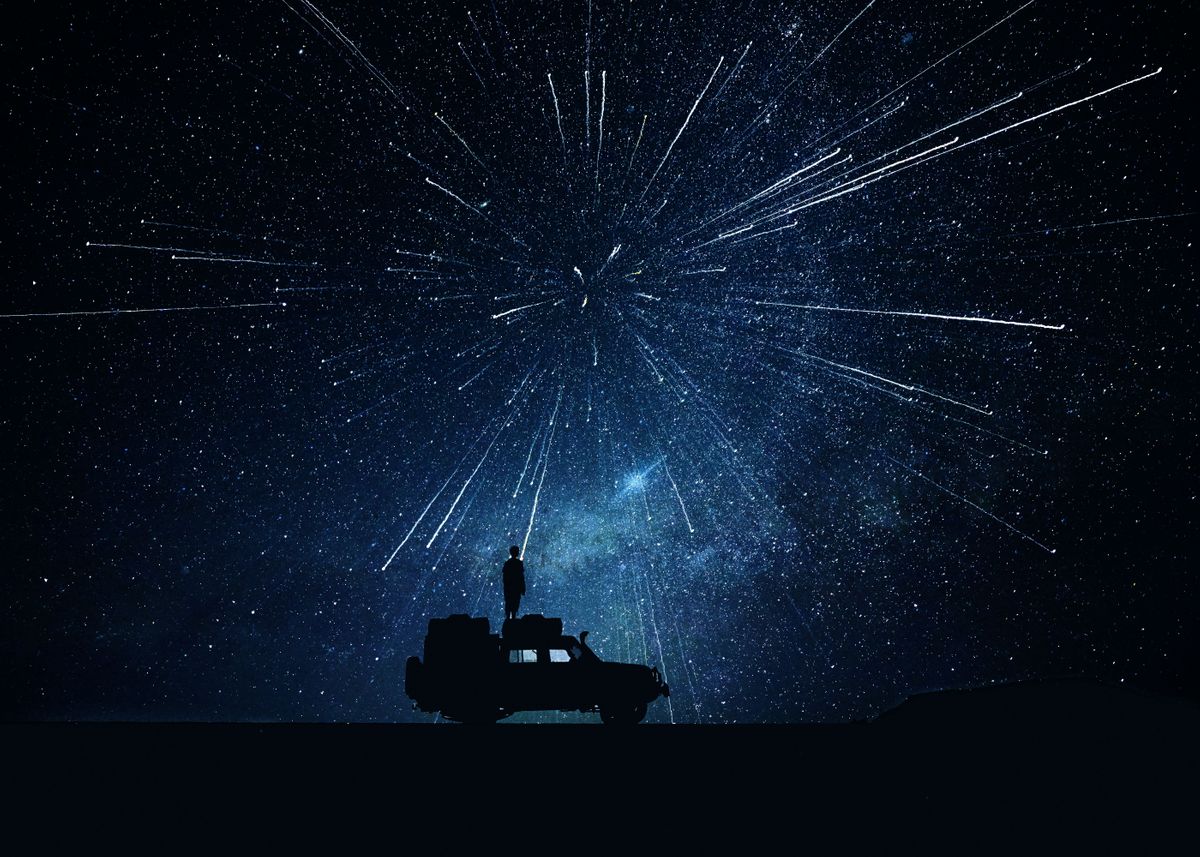 'Night Sky Star Gazing' Poster by mcmtdesigns | Displate