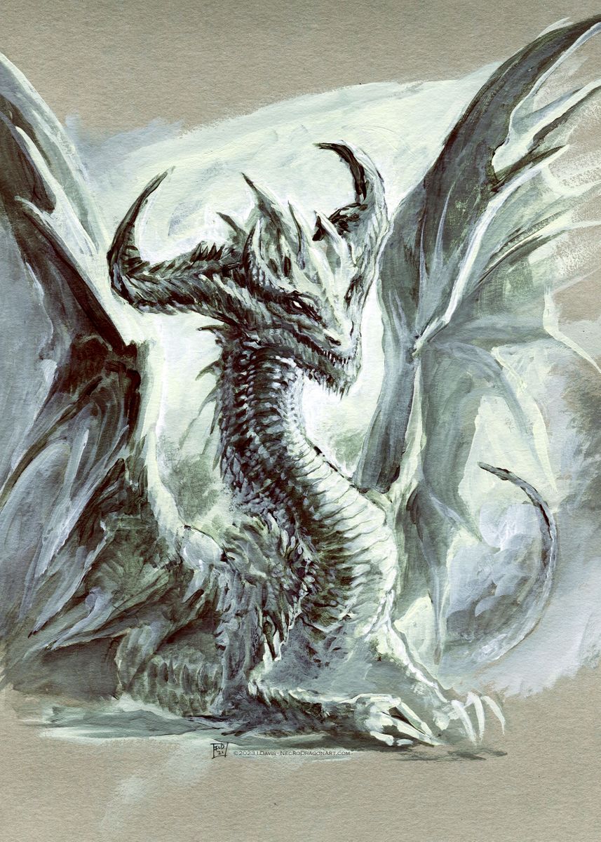 'Sitting Dragon' Poster, picture, metal print, paint by Isabelle Davis ...