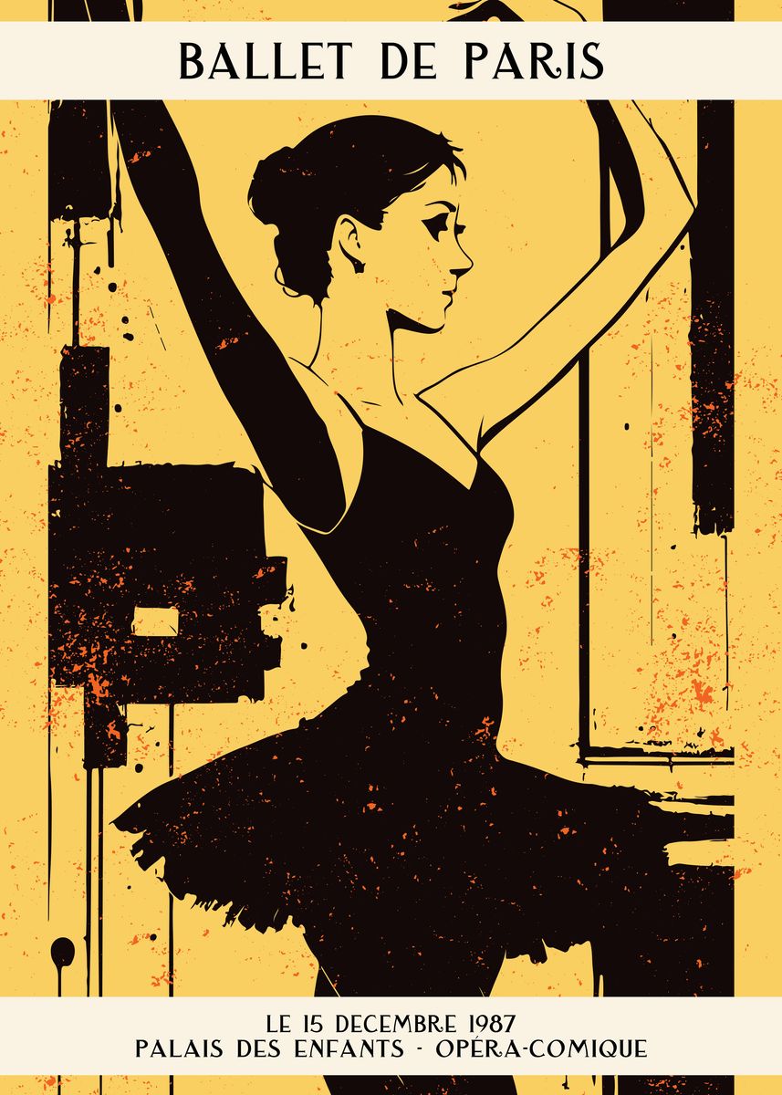'Ballet De Paris' Poster, picture, metal print, paint by BluePinkPanther | Displate