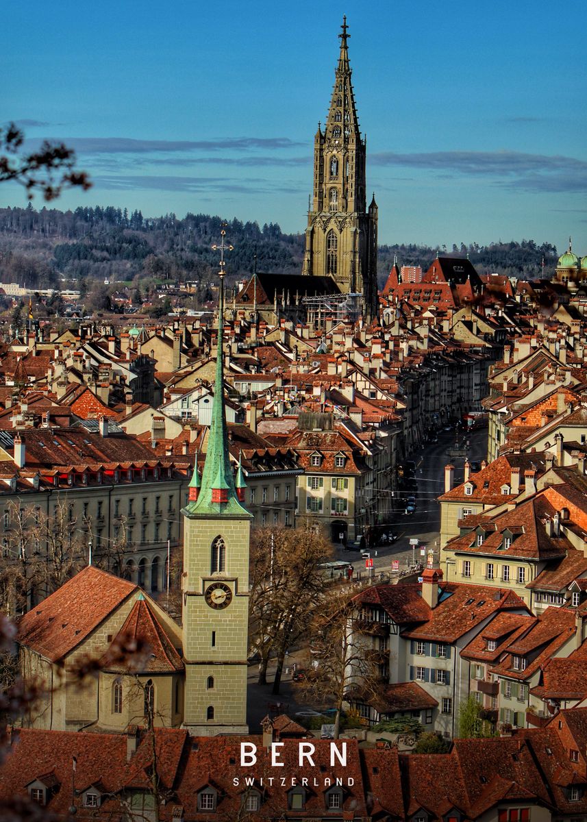 'Bern ' Poster, picture, metal print, paint by Travel Addict | Displate