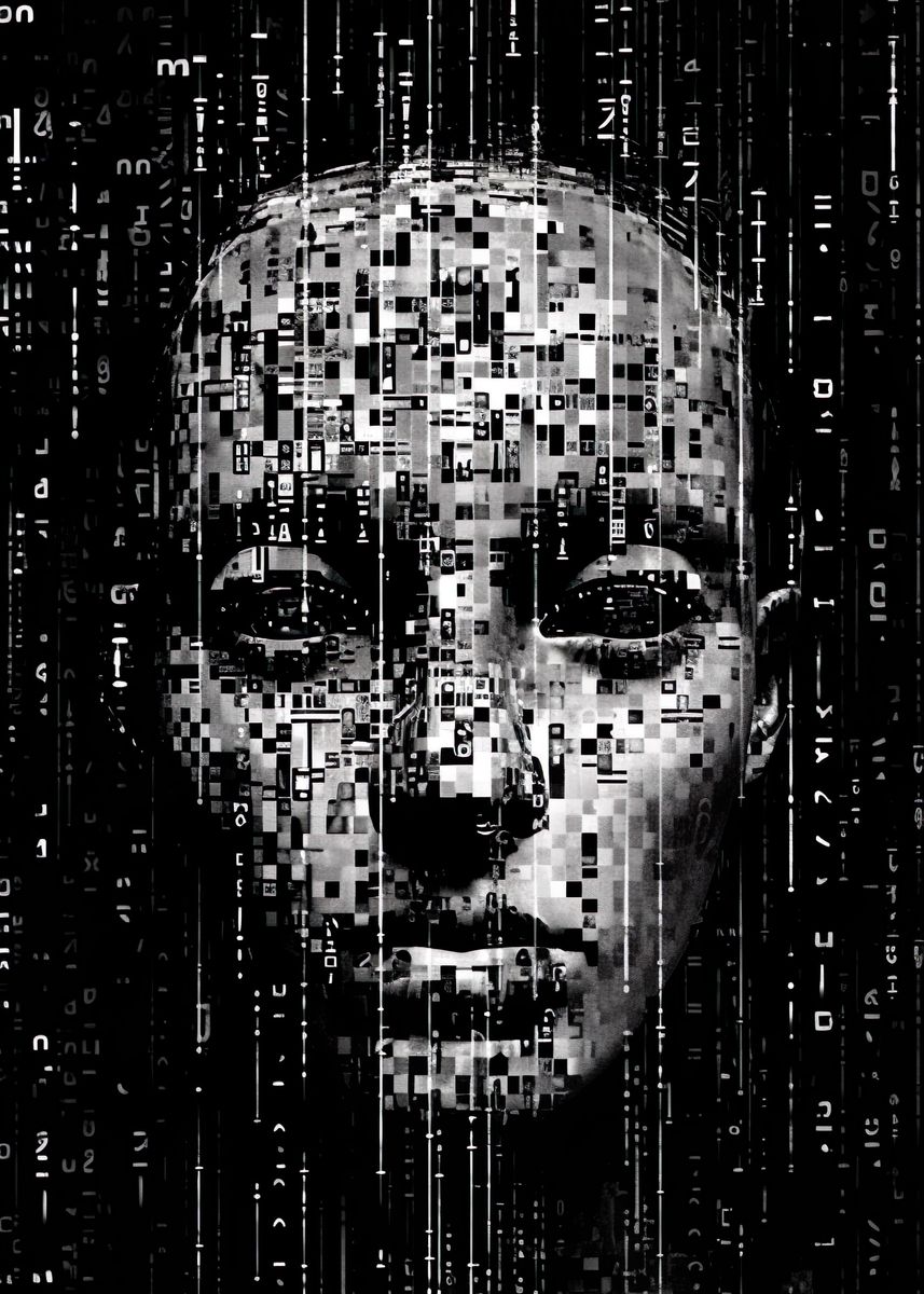 'Pixelated Persona' Poster, picture, metal print, paint by TESSERACT 07 ...