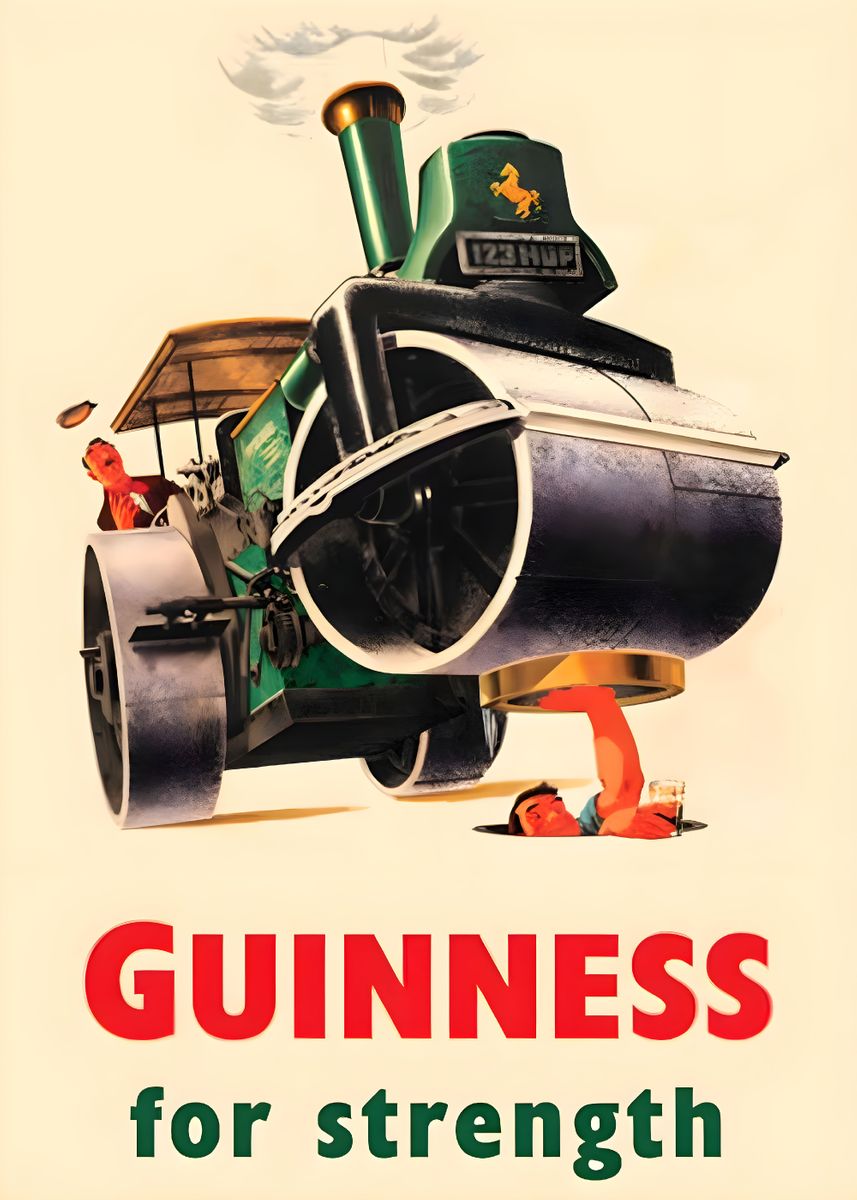 'Guinness For Strength' Poster, picture, metal print, paint by Vintage ...