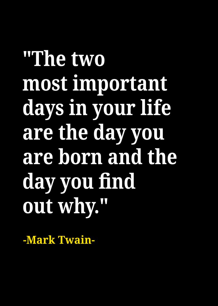 'Quotes Mark Twain' Poster, picture, metal print, paint by P U F F Y ...