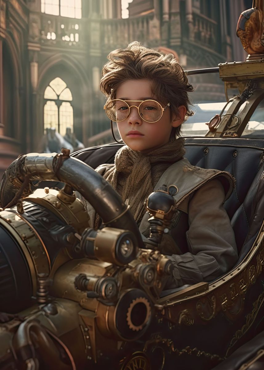 'Steampunk Driver Richi' Poster, picture, metal print, paint by NAMA ...