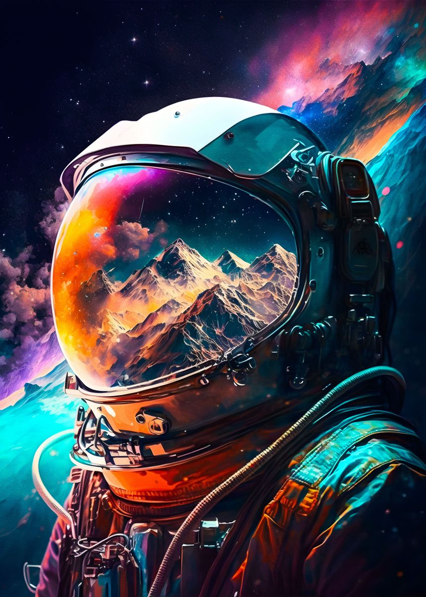 'Astronaut portrait 06' Poster, picture, metal print, paint by Elz art ...