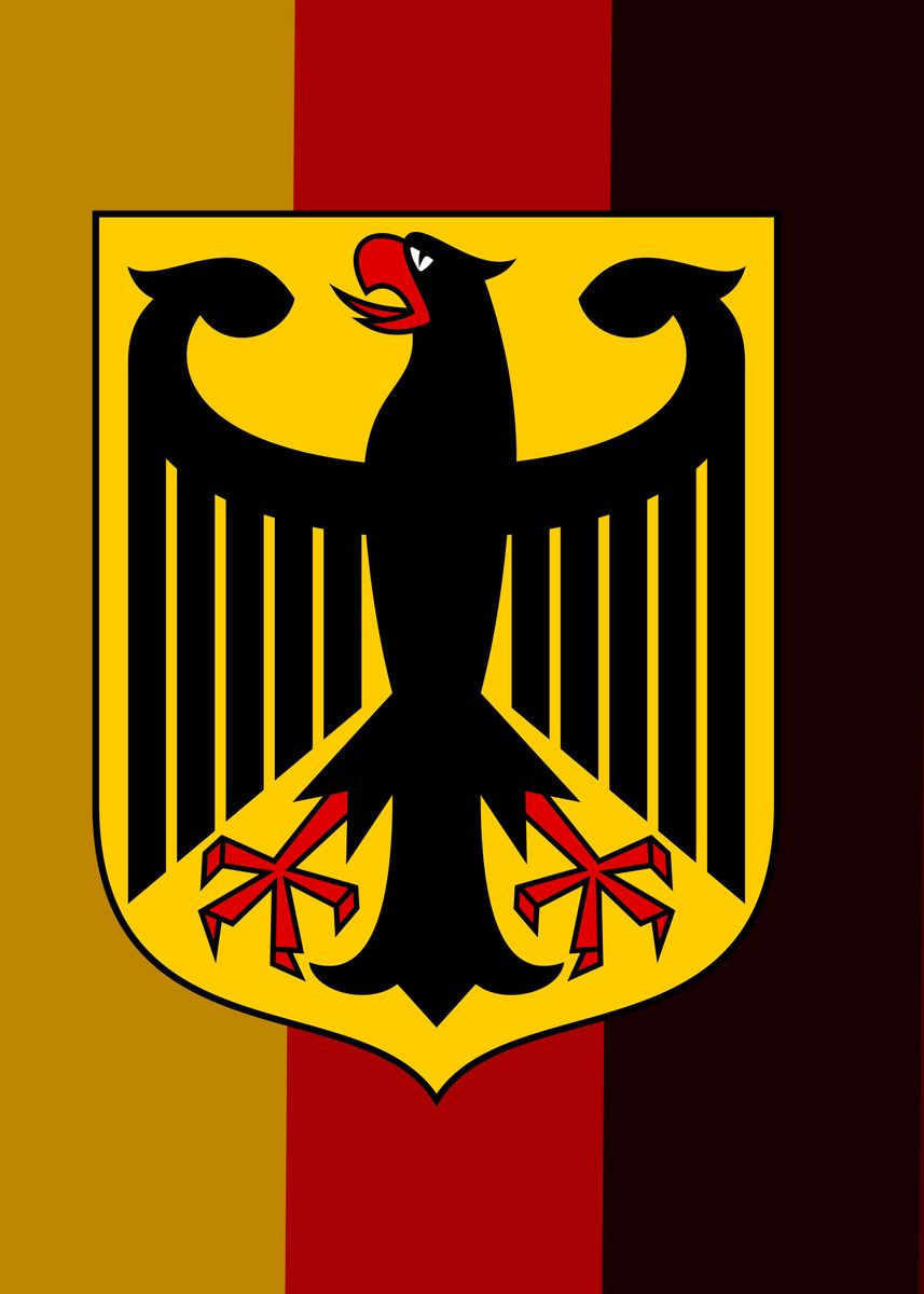 'germany emblem flag symbol' Poster, picture, metal print, paint by ...