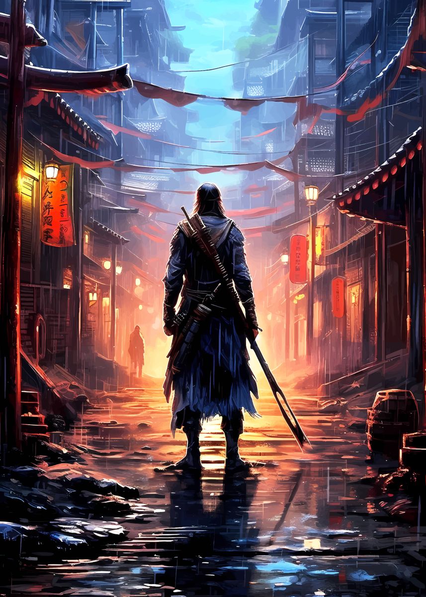'Warrior' Poster, picture, metal print, paint by Faissal Thomas | Displate