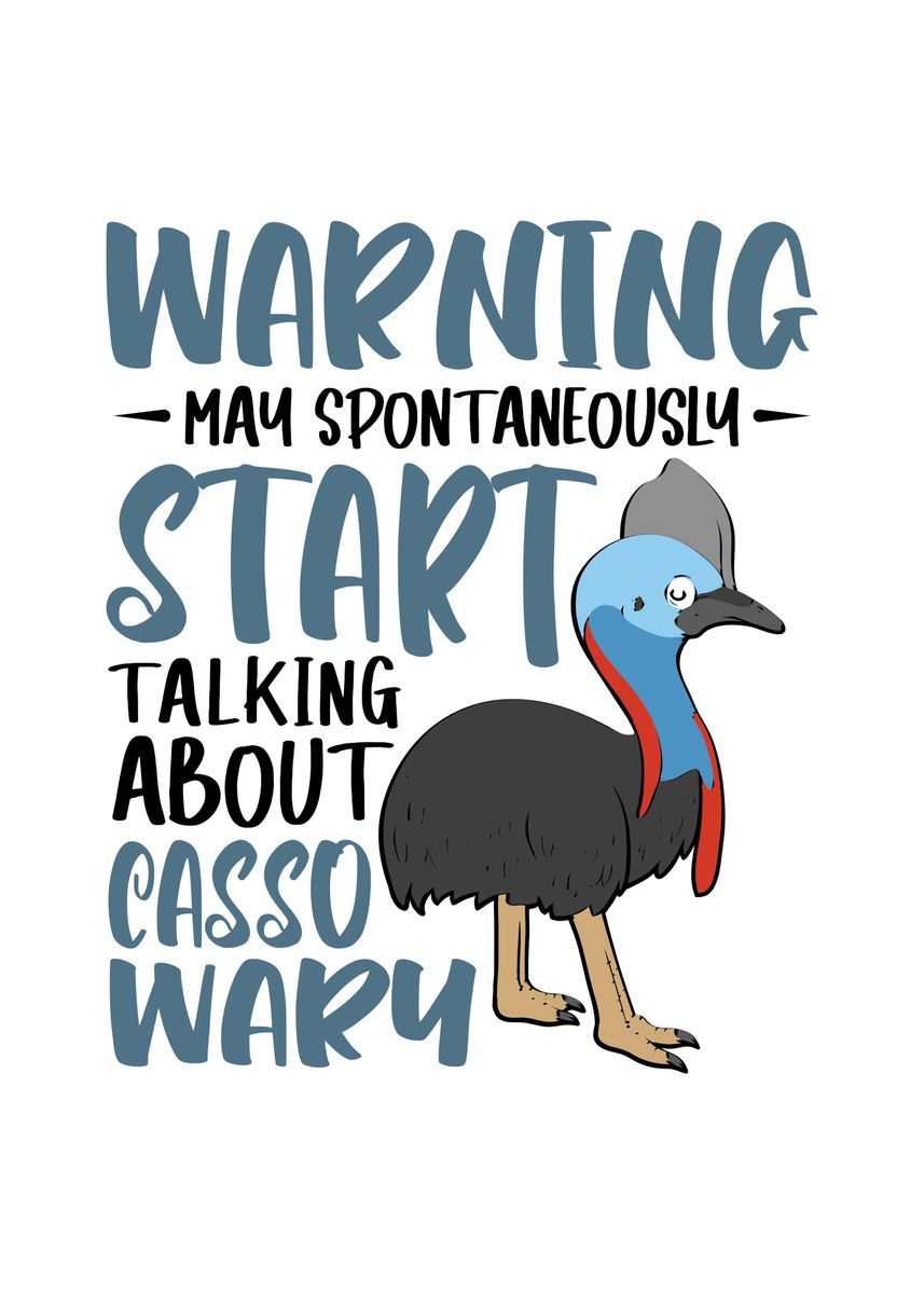 'Cassowary' Poster, picture, metal print, paint by Sebastian Wünsche ...