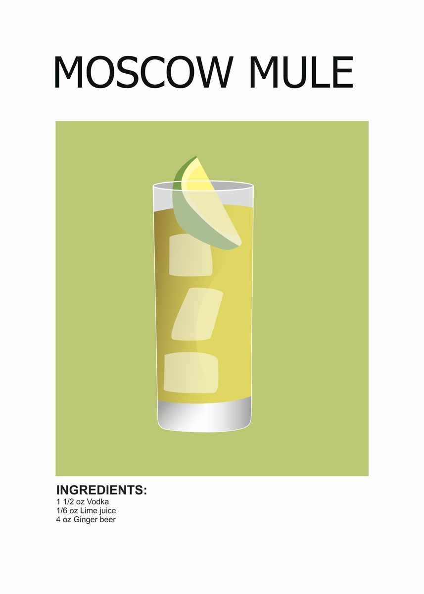 'moscow mule' Poster, picture, metal print, paint by Ratna Mutia Dewi ...