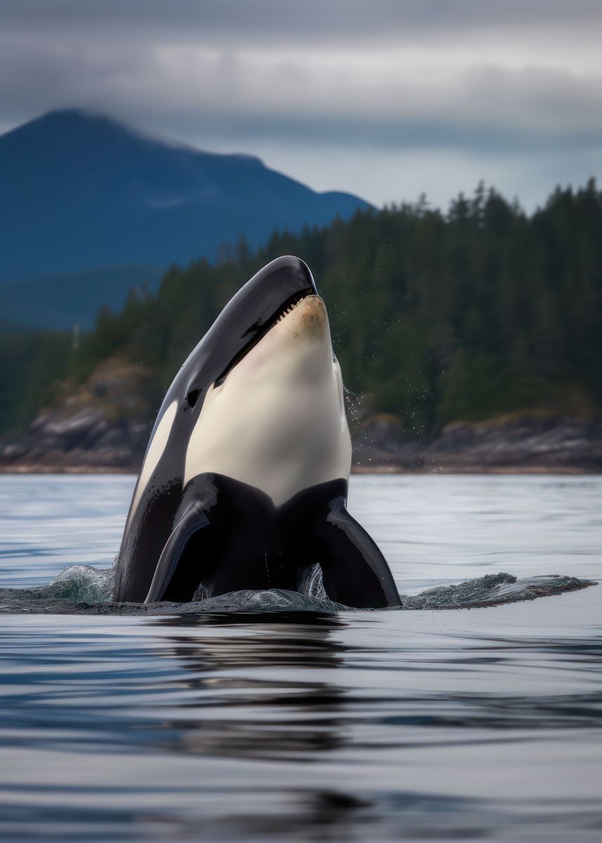 'Graceful orca' Poster, picture, metal print, paint by Zooscape ...