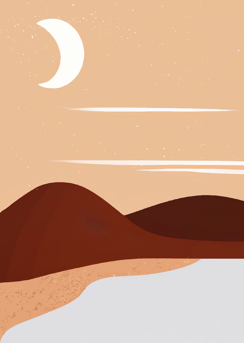 'Abstract Dessert Night' Poster, picture, metal print, paint by ...