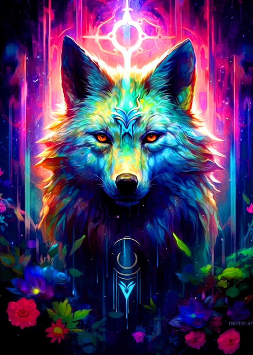 'Wolf' Poster, picture, metal print, paint by nhatsk min | Displate