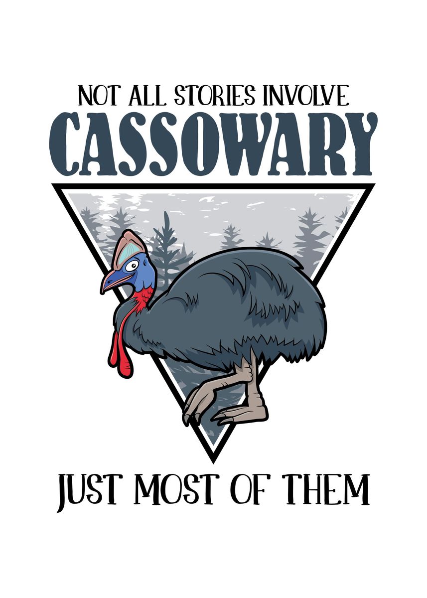 'Cassowary' Poster, picture, metal print, paint by Sebastian Wünsche ...