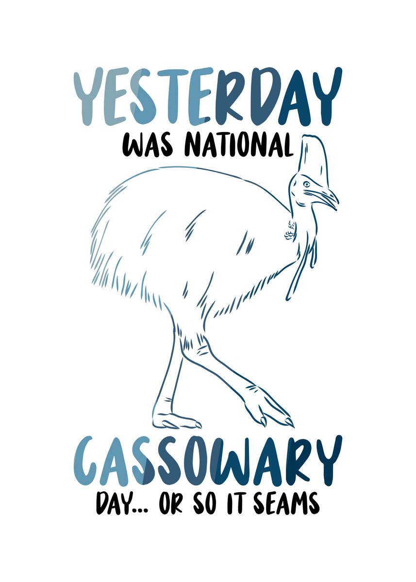 'Cassowary' Poster by Sebastian Wünsche | Displate