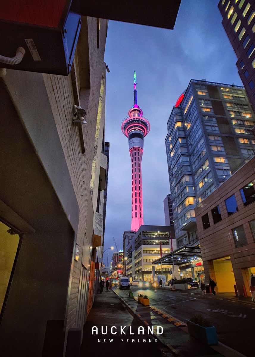 'Auckland ' Poster, picture, metal print, paint by Travel Addict | Displate