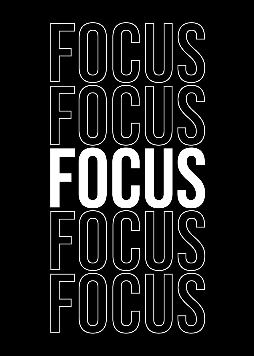 'Focus' Poster, picture, metal print, paint by Kaly Prints | Displate