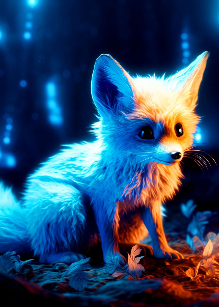 'Cute Fox' Poster by Tiker Arts | Displate