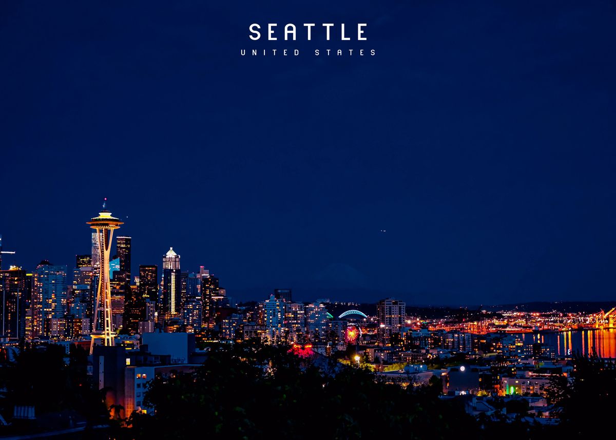 'Seattle ' Poster by Big City | Displate