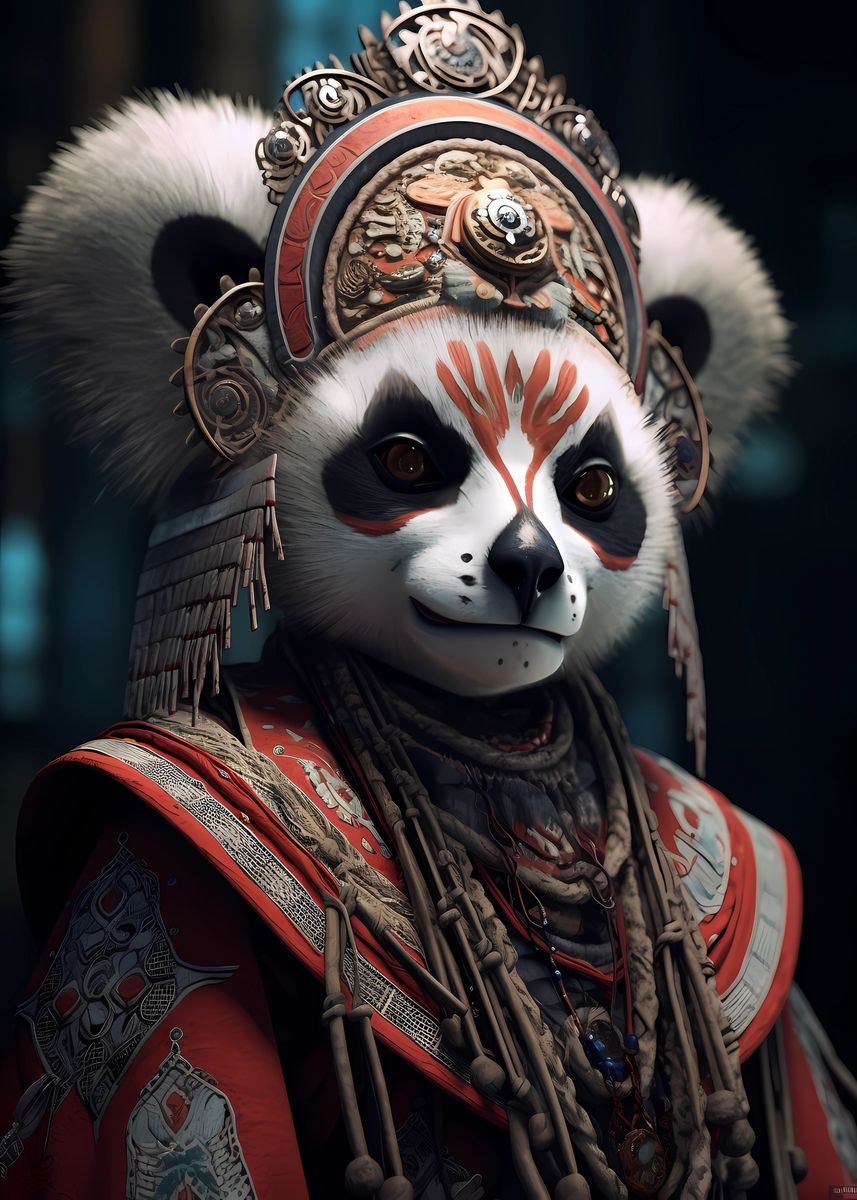 'Peking Opera Meerkat' Poster by Frank Hirschle | Displate