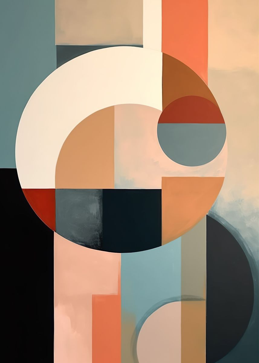 'Abstract Geometric Style' Poster, picture, metal print, paint by ...