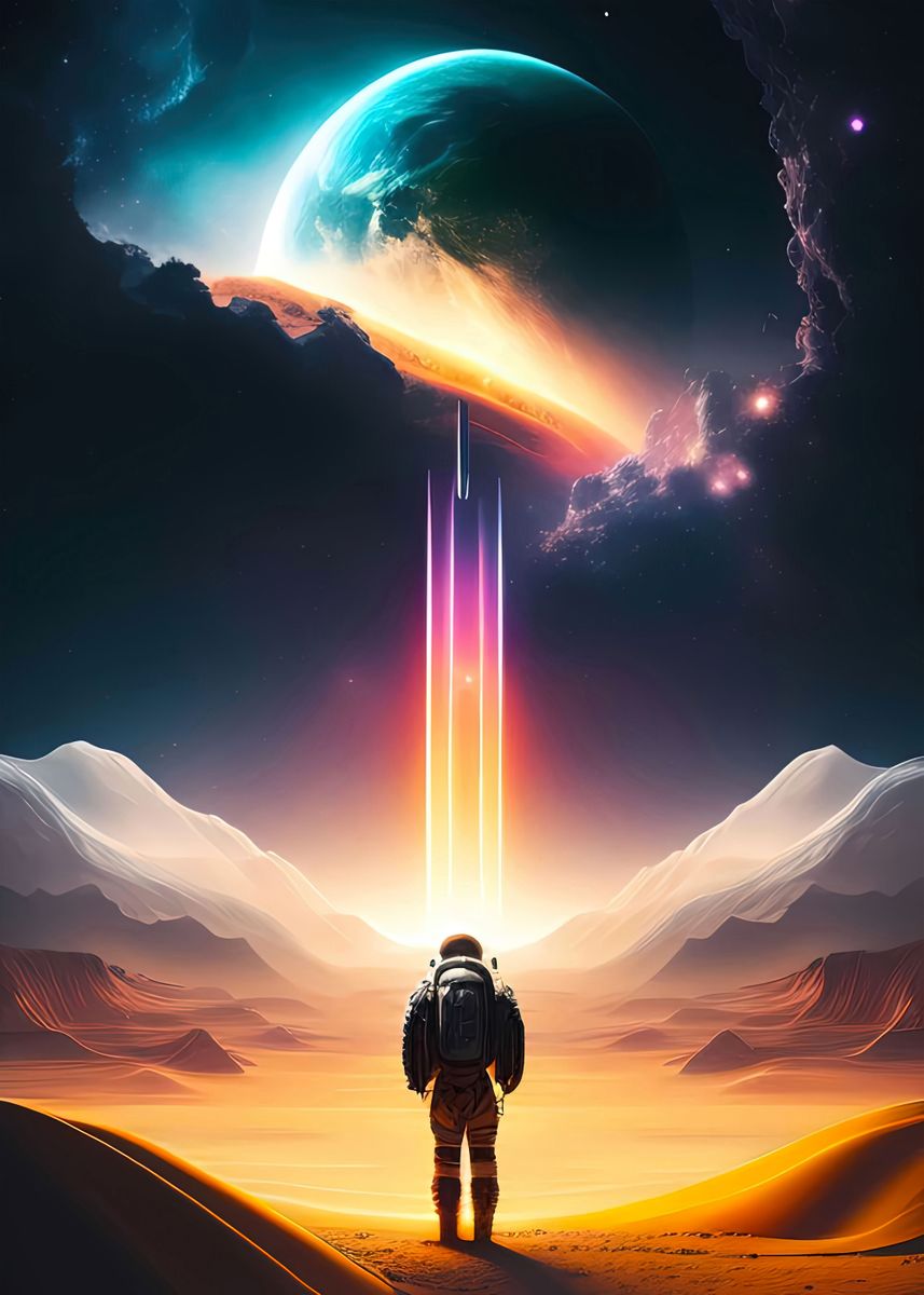 'Space Galaxy' Poster, picture, metal print, paint by Cowboys Map ...