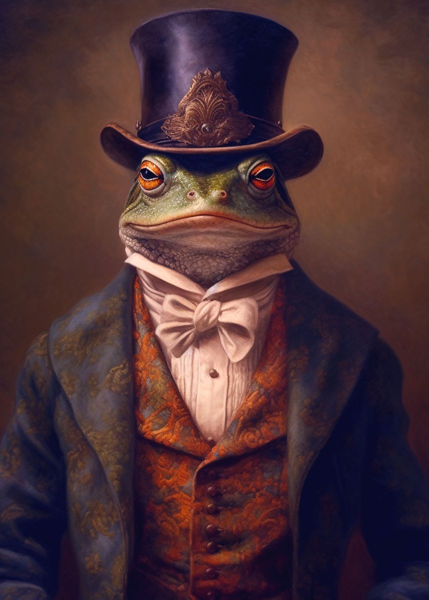 'Frog poster' Poster, picture, metal print, paint by Tapu Vlad | Displate