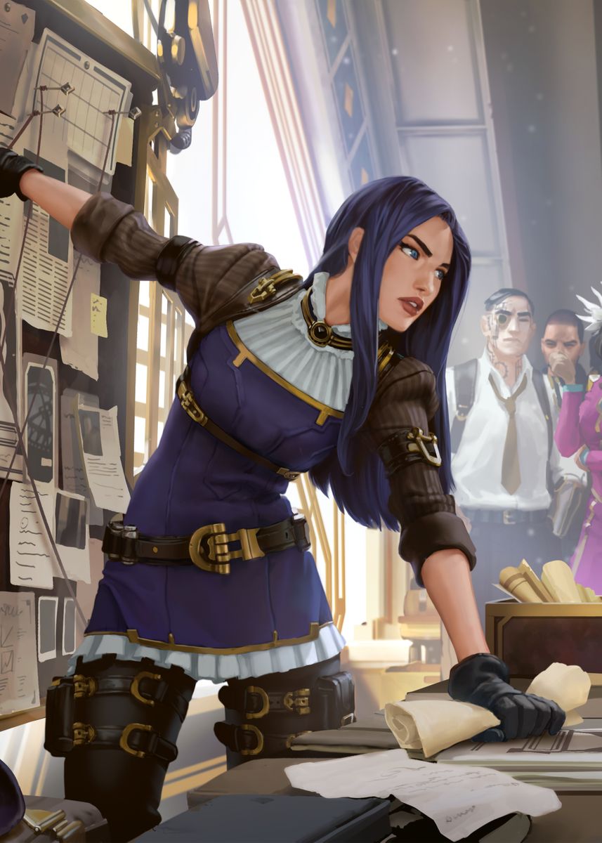 'Sheriff of Piltover v' Poster, picture, metal print, paint by League ...