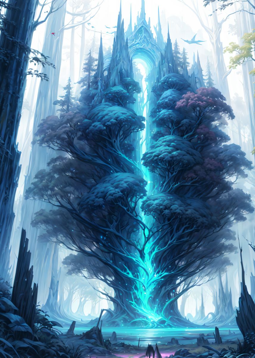 'Fantasy Magical Tree' Poster, picture, metal print, paint by Ruzerin ...