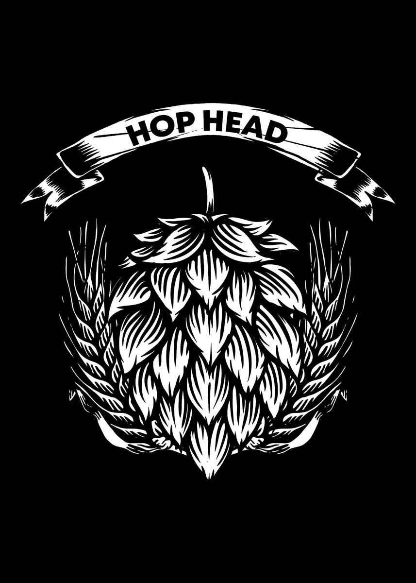 'Home Brewing Beer Hops' Poster, picture, metal print, paint by ...