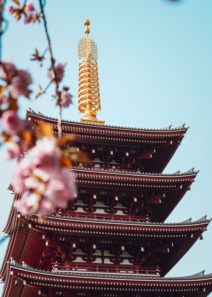 'Japanese shrine ' Poster by nicolas stempien lauff | Displate