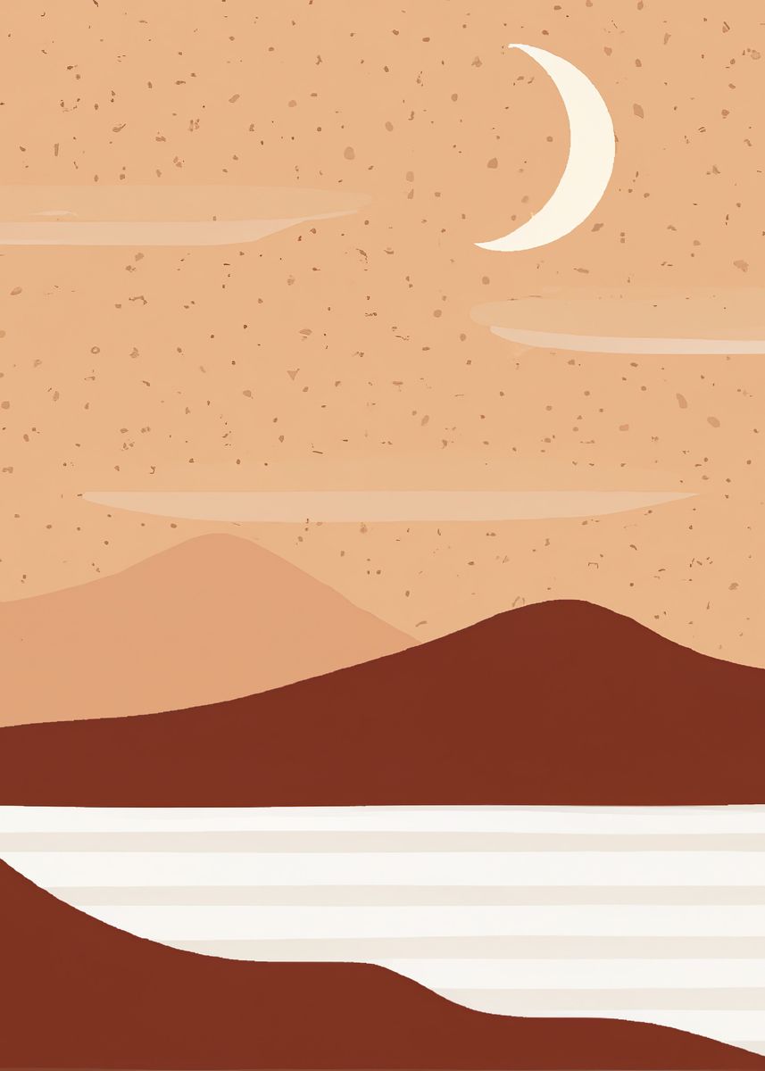 'Abstract Dessert Night' Poster, picture, metal print, paint by ...