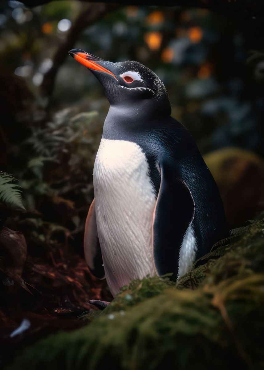 'Playful penguin' Poster, picture, metal print, paint by Zooscape ...