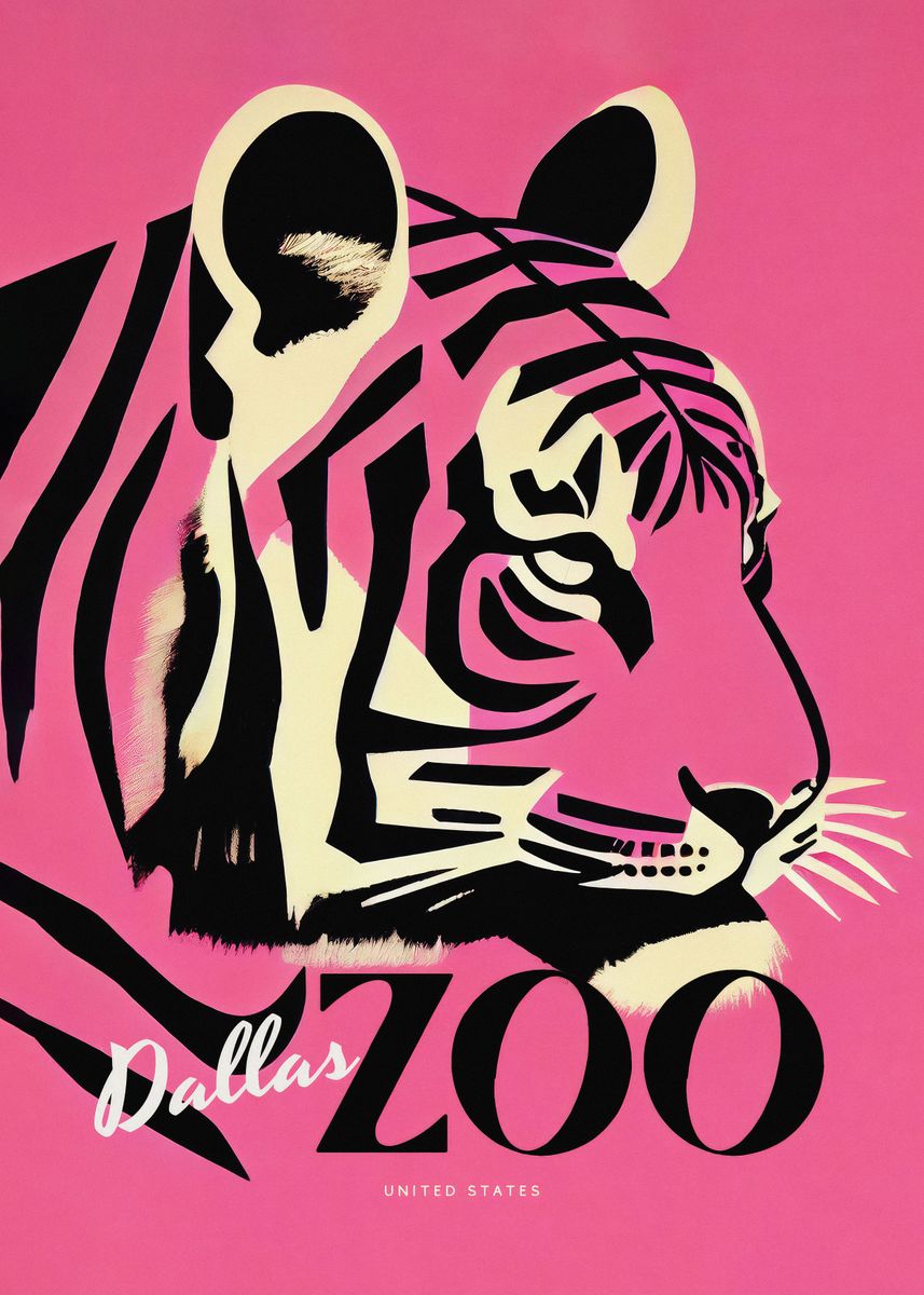 'Dallas Tiger Zoo Poster' Poster, picture, metal print, paint by ...